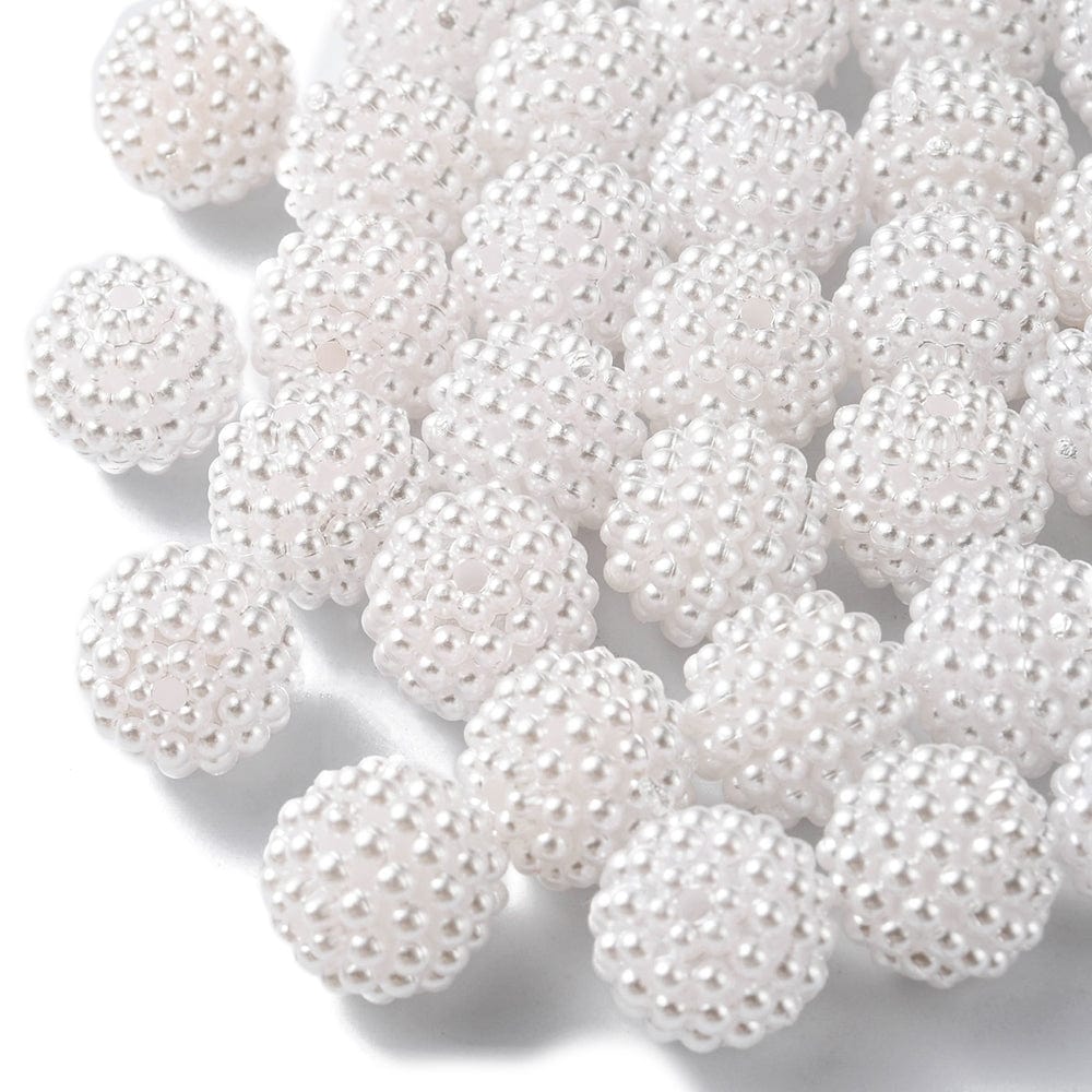 Acrylic Beads - White (12mm) 40 pcs. | Uniq Perler