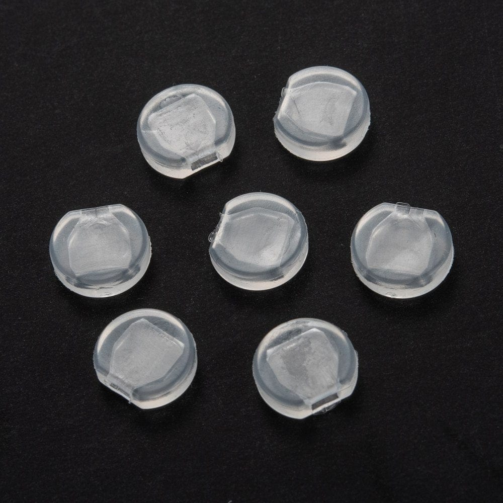 Plastic Earring Pads – Clip-on Ear Pads, Clear (9x8.5mm) | Uniq Perler