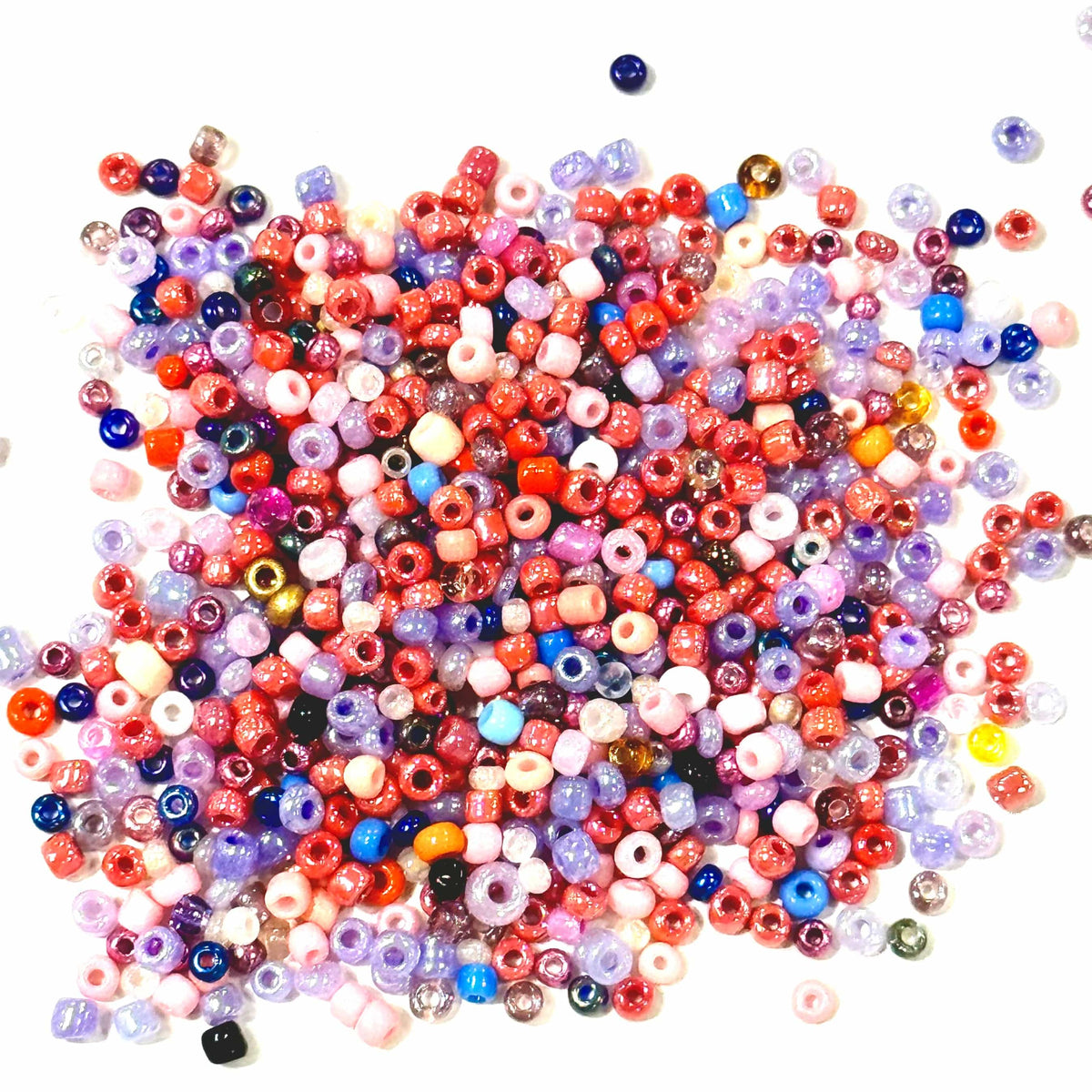 Seed Beads, Perlemor Mix Farver, 2mm, 12/0 – Uniq Perler