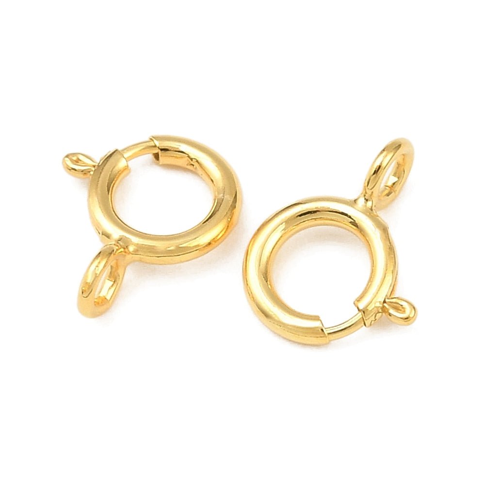 Spring Ring Clasp – Gold-plated Sterling Silver 925 (7x6mm) | Uniq Perler