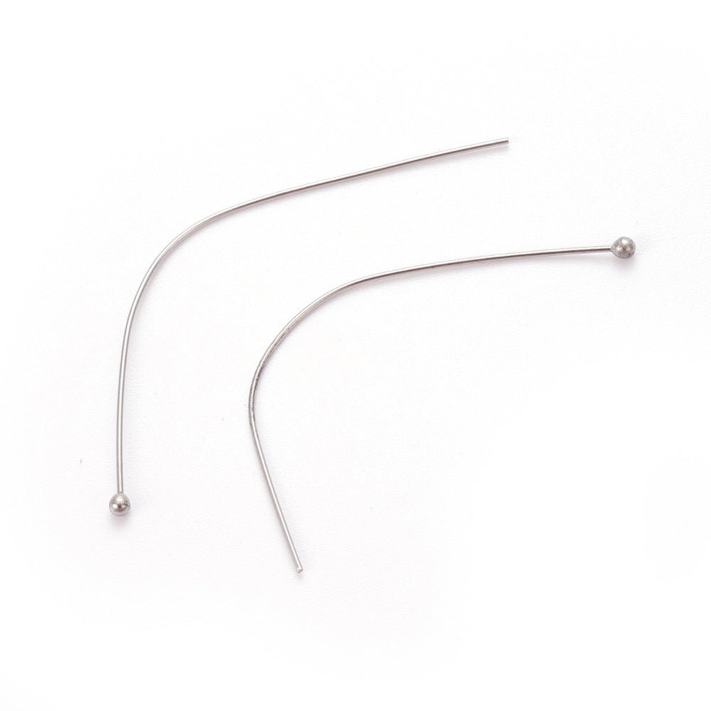 Vandfaste Perlestave med Rundt Hoved – Stål (39~41x0.5mm) 20 stk – Uniq ...