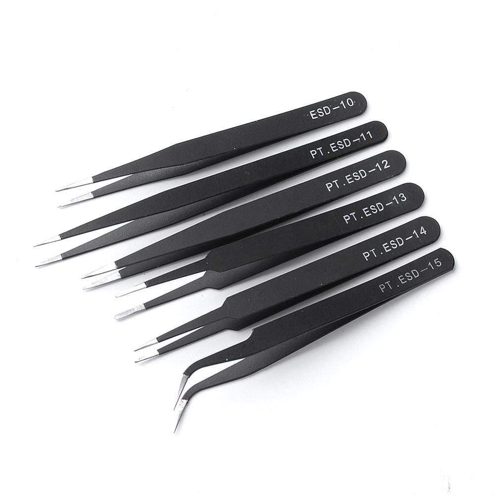 Tweezers Set – 6 pcs (Stainless Steel) | Uniq Perler